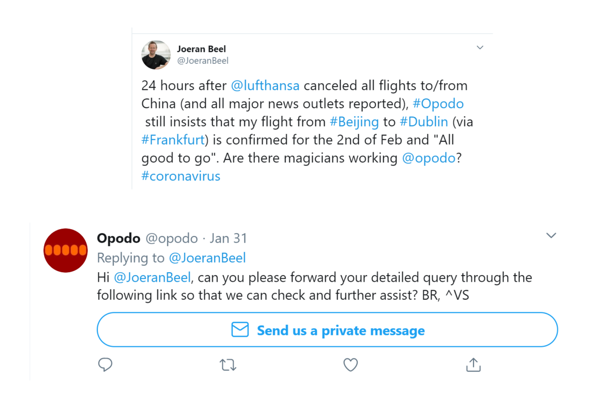 Opodo Review: Opodo claims that a canceled flight has departed as ...